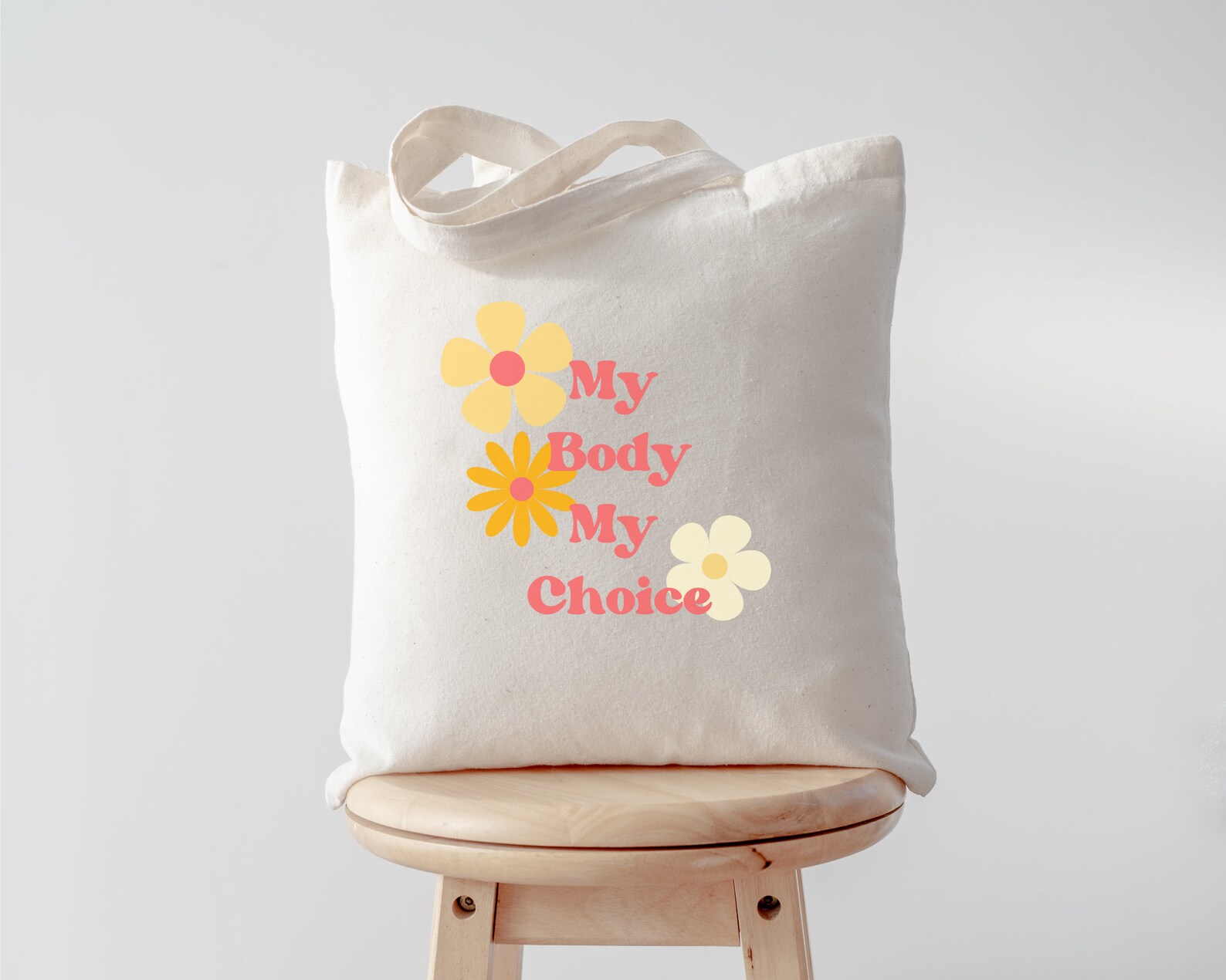 My Body My Choice Tote Bag, Pro Choice Tote Bag, Retro Style Tote Bag ...