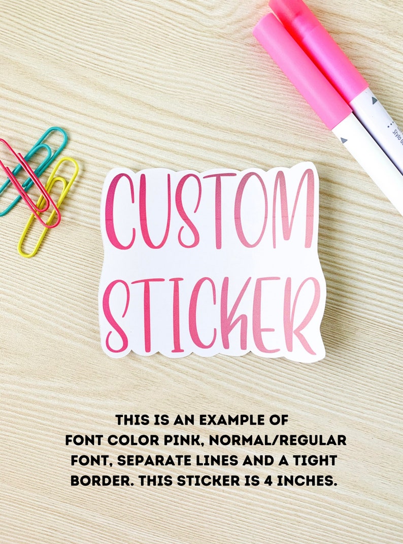 Custom Sticker Personalized Sticker Make Your Own Sticker - Etsy