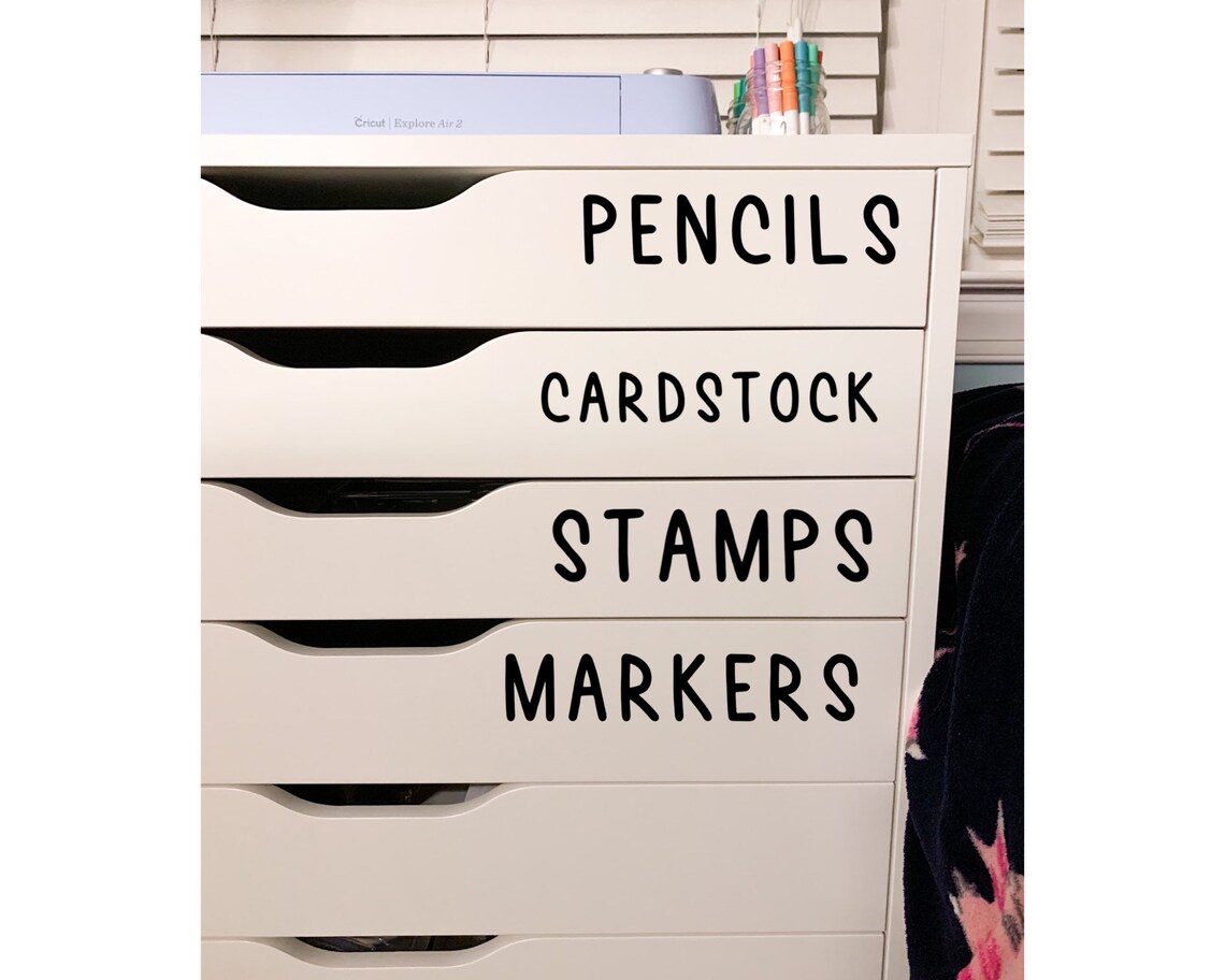 Organization Decals Storage Drawer Labels Storage - Etsy