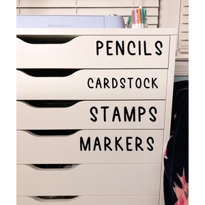 Organization Decals, Storage Drawer Labels, Storage Organization ...