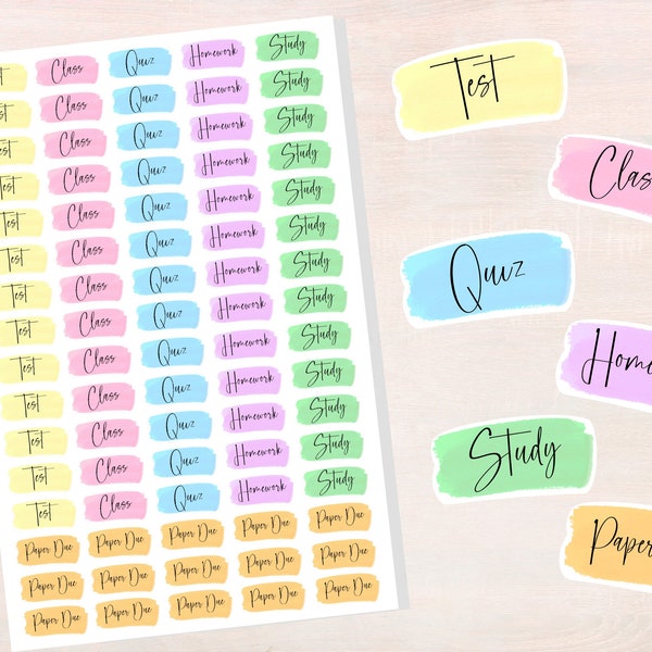 College Planner Stickers - Etsy