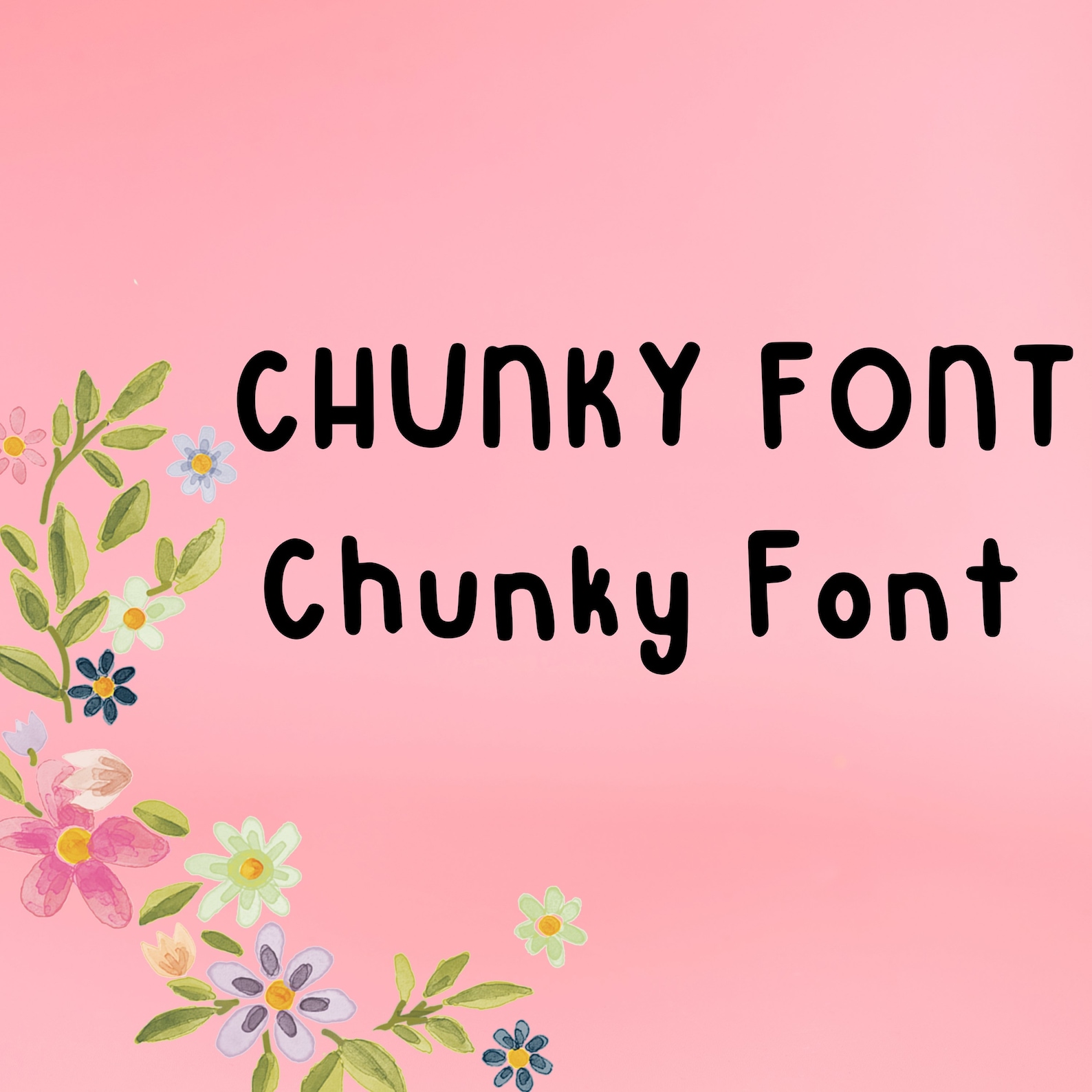 Chunky Font Chubby Font Thick Font Handwriting Font | Etsy
