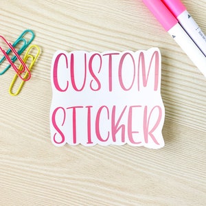 Custom Text Sticker | Personalized Text Sticker | Custom Picture ...