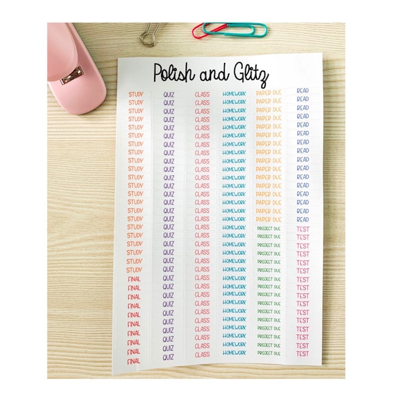 College Planner Stickers - Etsy