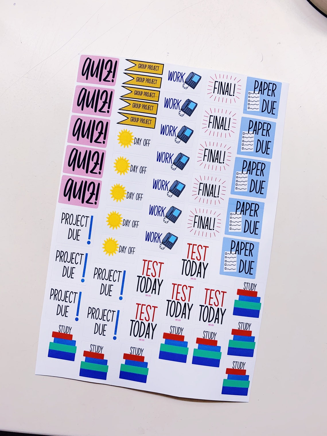 Planner Stickers, College Planner Stickers, High School Planner ...