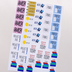 Planner Stickers, College Planner Stickers, High School Planner ...