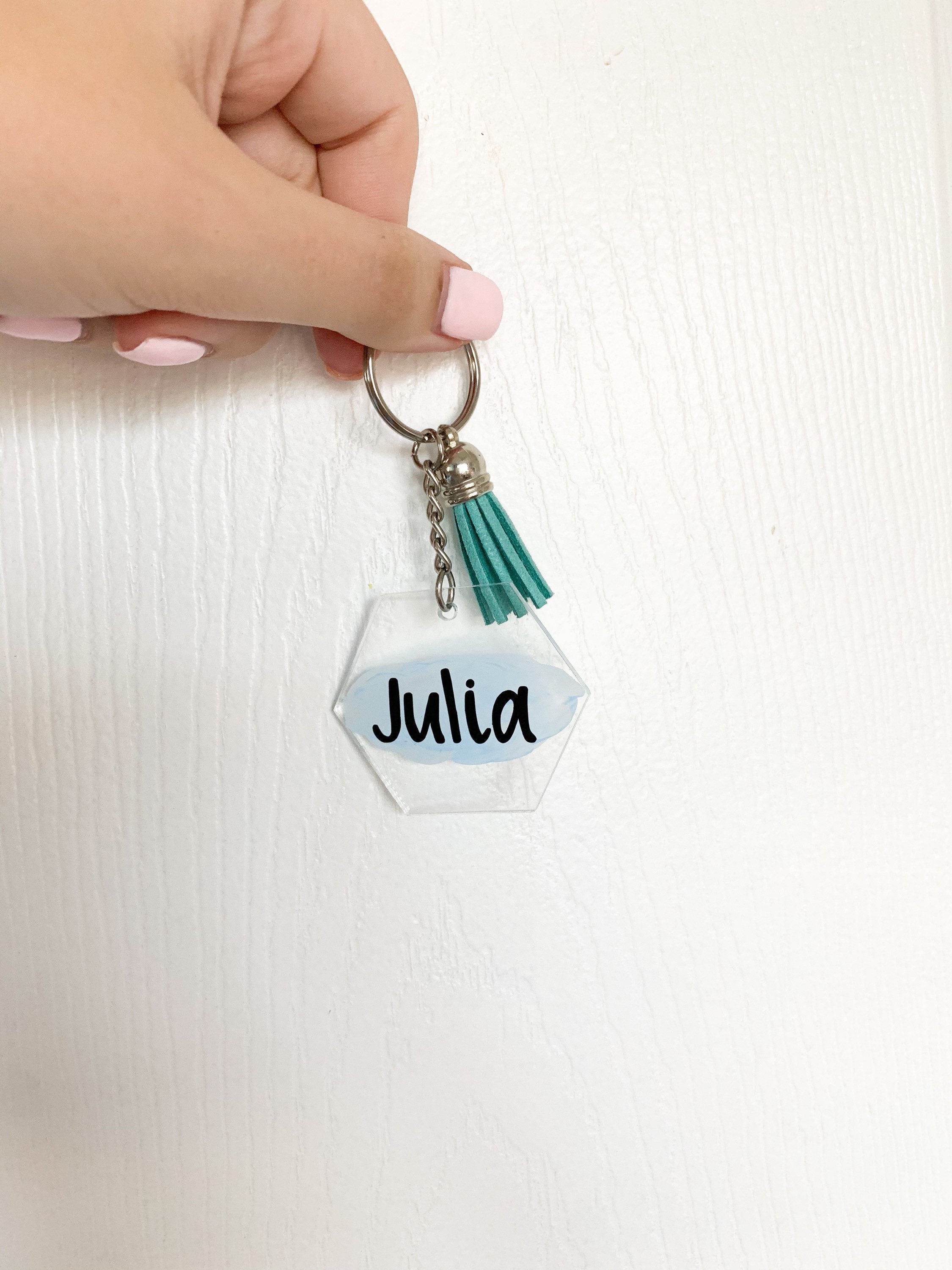 Custom Name Keychain Custom Keychain Colorful Name Keychain | Etsy