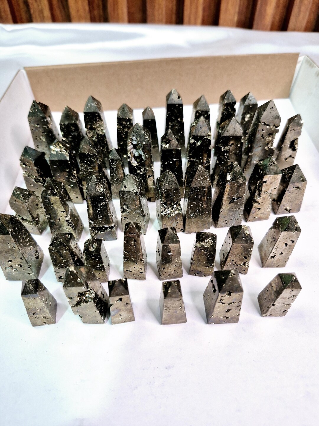 42 Pyrite Mini Obelisk 1 Kg Pyrite Tower Small Pyrite Crystal Minerals ...