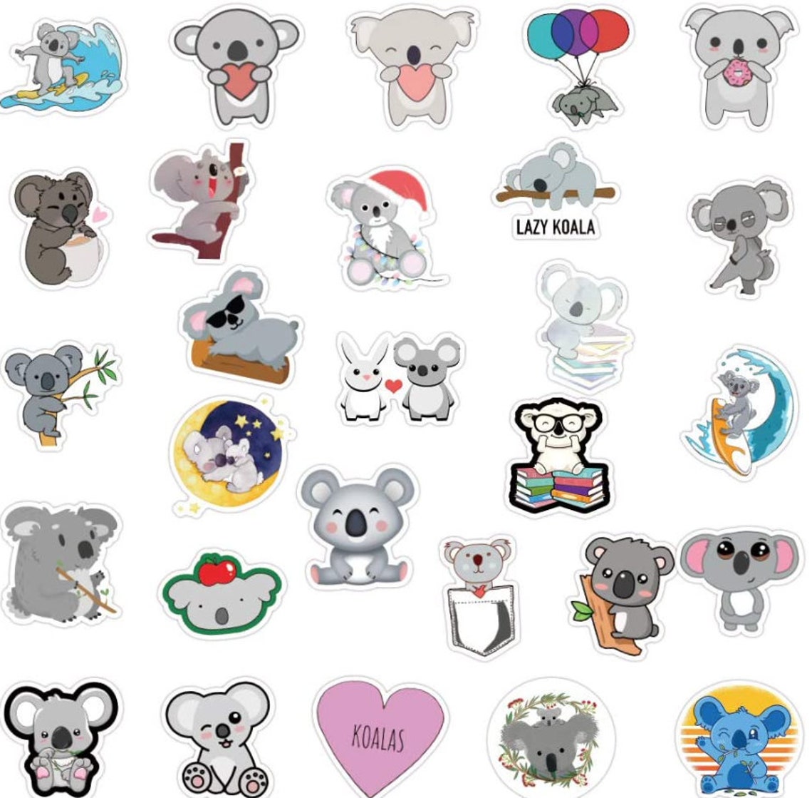 Koala Bear Stickers Random Assortment FREE SHIPPING | Etsy