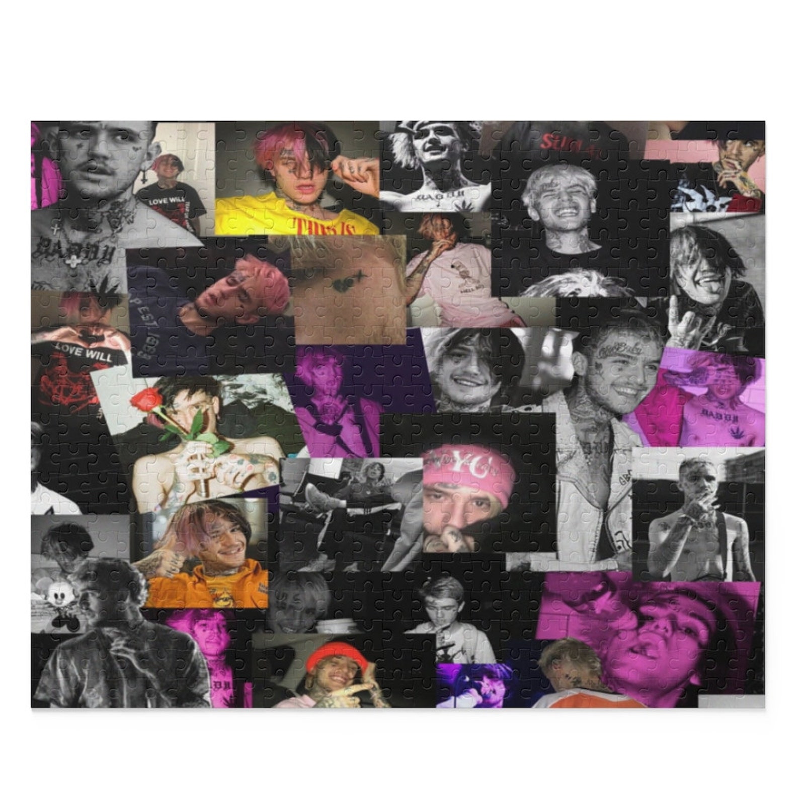Lil Peep Puzzle collage pics photo emo 120 252 | Etsy