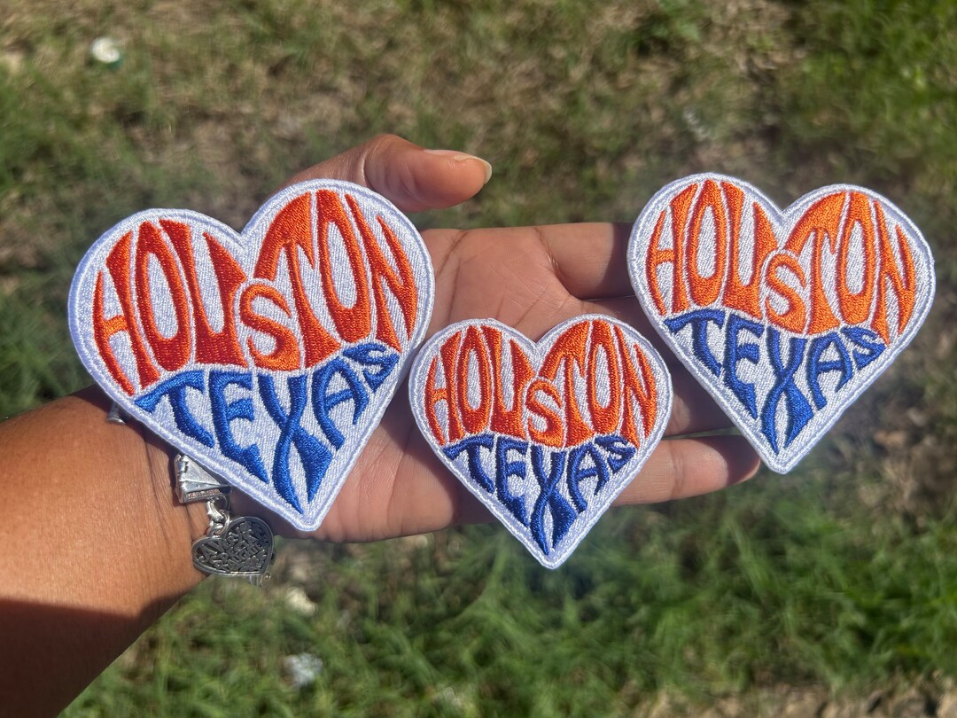 Houston Texas Heart Patch / Custom Colors - Etsy