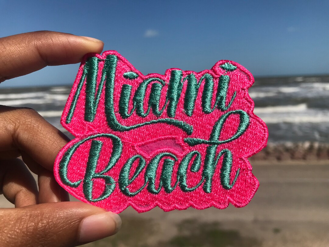 Miami Beach Patch / Custom Colors / Miami Patch - Etsy