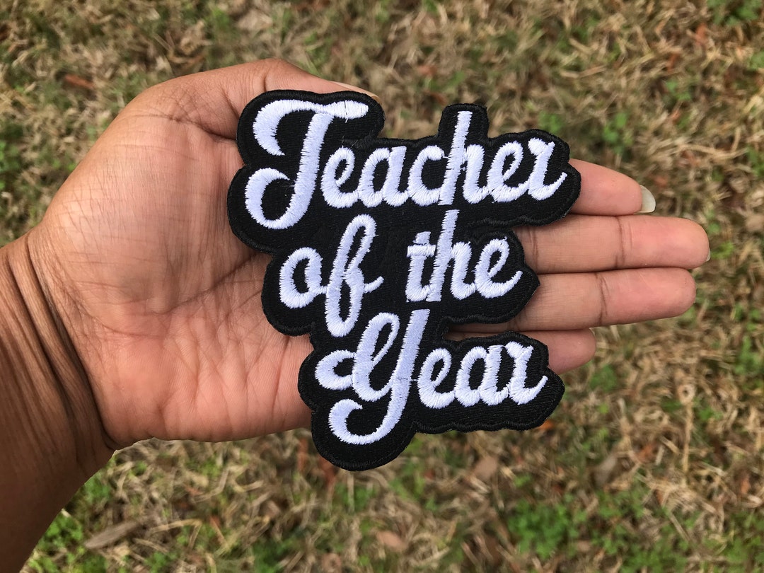 Teacher of the Year Patch / Custom Colors - Etsy