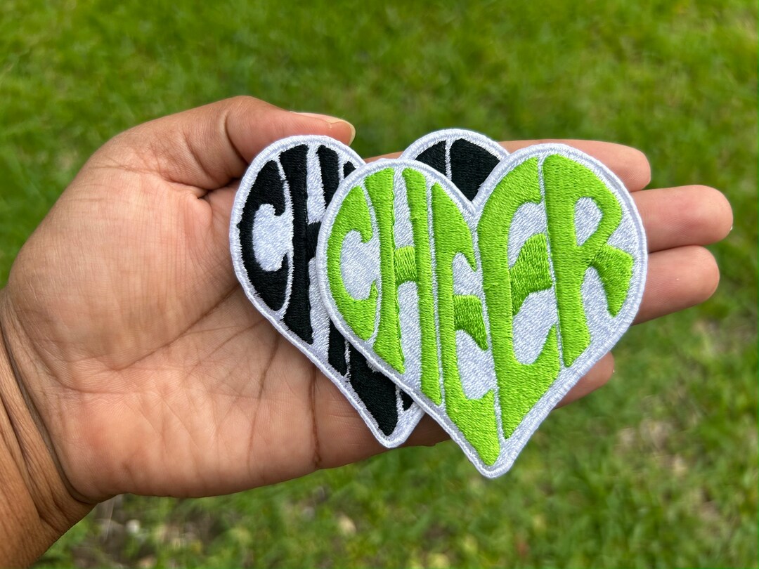 Cheer Patch / Custom Colors / Cheer Heart / Cheer Love / Cheerleader ...