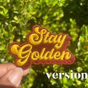 Stay Golden Patch / Custom Colors / Golden Girls / Golden - Etsy