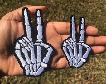 Skeleton Peace Sign Patch - Etsy