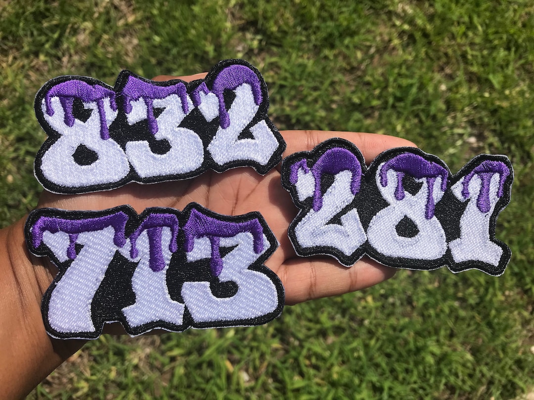 Houston Area Code 713 281 or 832 Patch / Custom Colors - Etsy