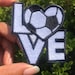 Love Soccer Patch / Custom Colors - Etsy