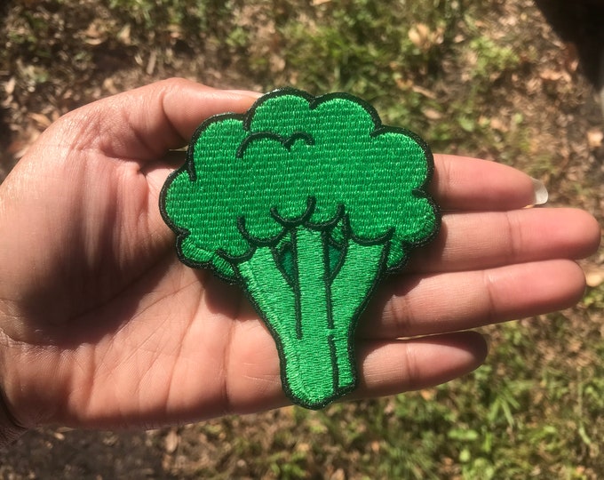 Broccoli Patch, Broccoli Iron-on Patch, Broccoli Embroidered Single ...