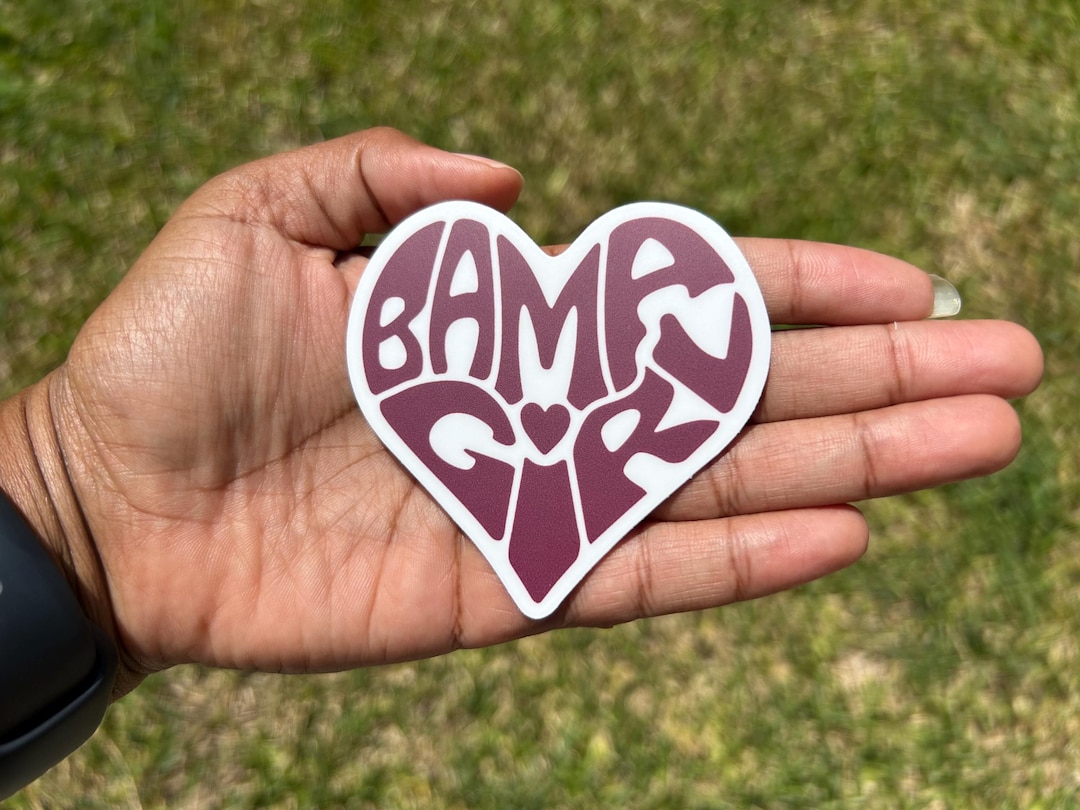 Bama Girl Heart Sticker - Etsy