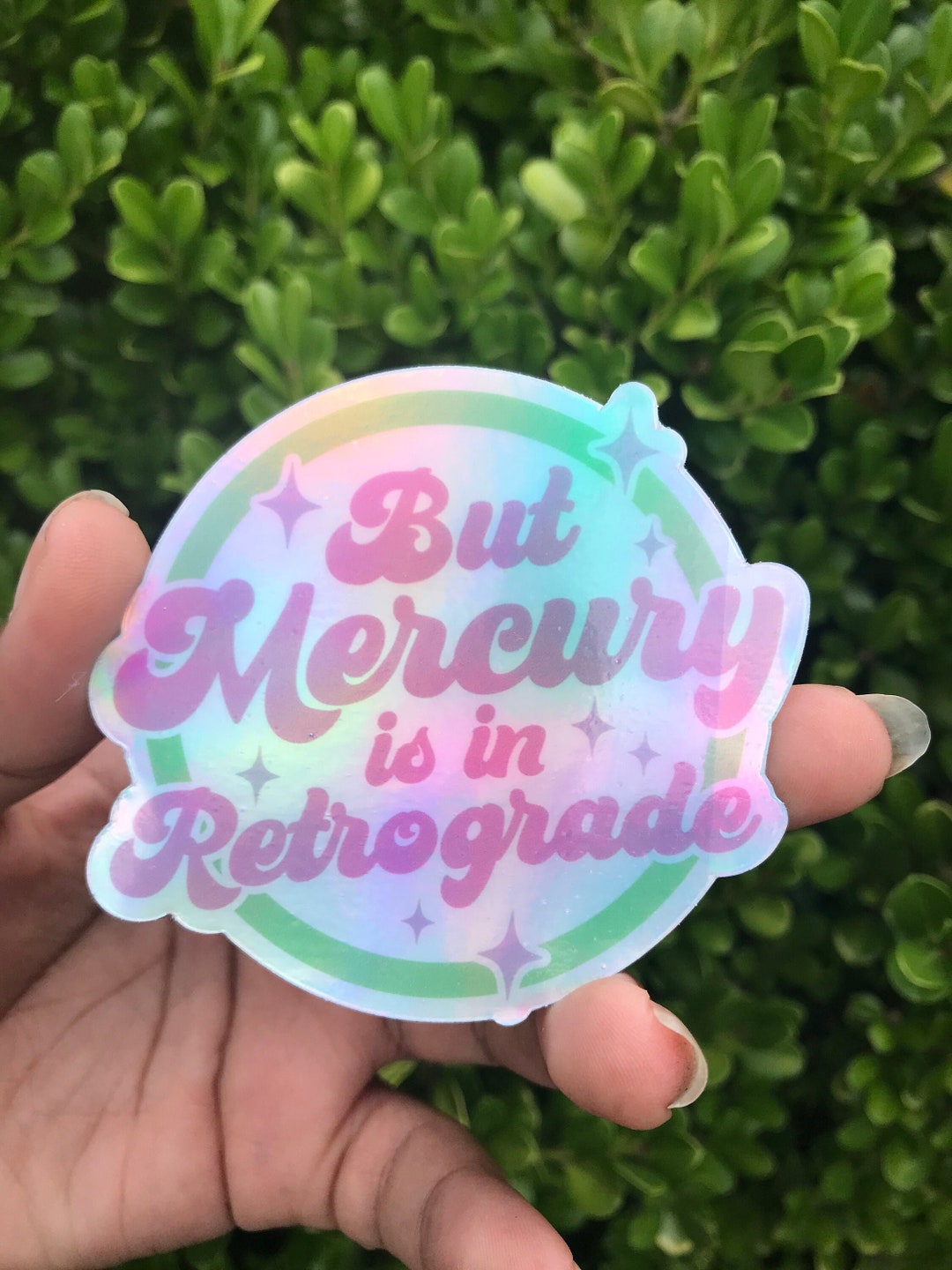 Mercury Retrograde Holographic Sticker - Etsy