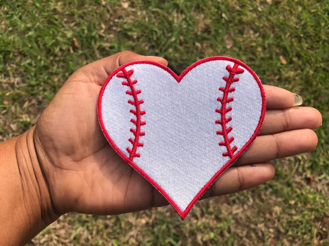 Baseball Heart Patch / Custom Colors - Etsy