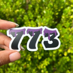 Chicago Area Code 773 Sticker - Etsy