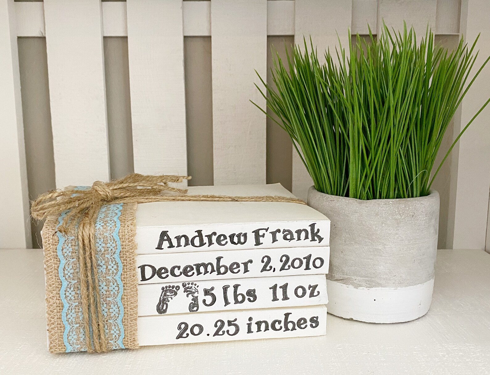 Baby Boy Stacked Books/ Its a BOY Custom Book Stack/ Farmhouse | Etsy