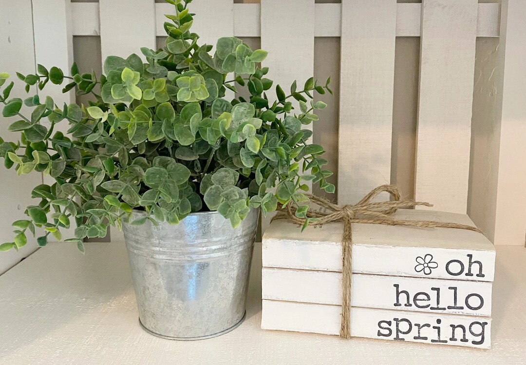 Spring Book Stack Decor, Spring House Decor, Homely Decor, Stamped Book ...