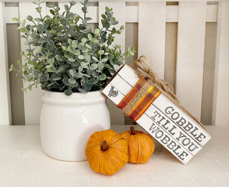Fall Book Stacks/ Thanksgiving Home Decor/ Fall Stacked Books/ | Etsy