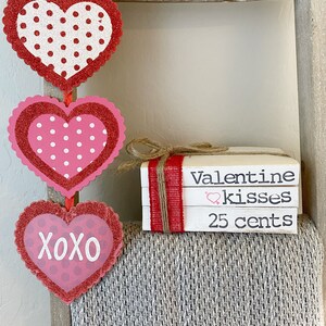 Valentines Day Book Stacks, Love Decor, Valentines Day Farmhouse Decor ...