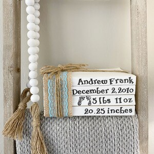 Baby Boy Stacked Books, Its a BOY Custom Book Stack, Farmhouse Nursery ...