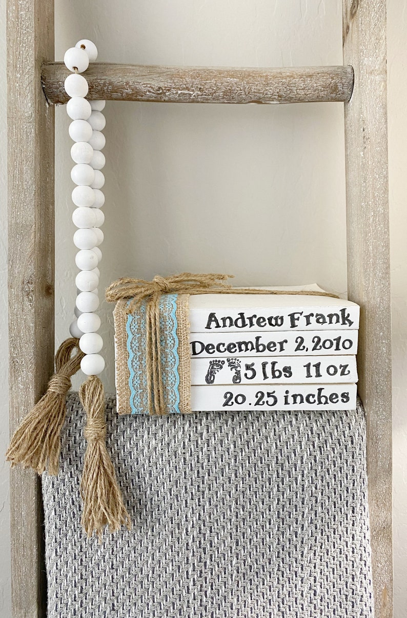 Baby Boy Stacked Books/ Its a BOY Custom Book Stack/ Farmhouse - Etsy