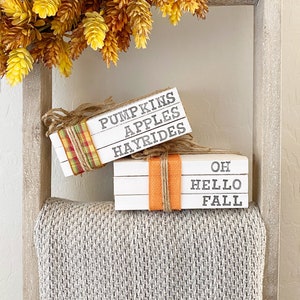Fall Book Stack, Fall Decor, Autumn Home Decor, Book Shelf Decor ...