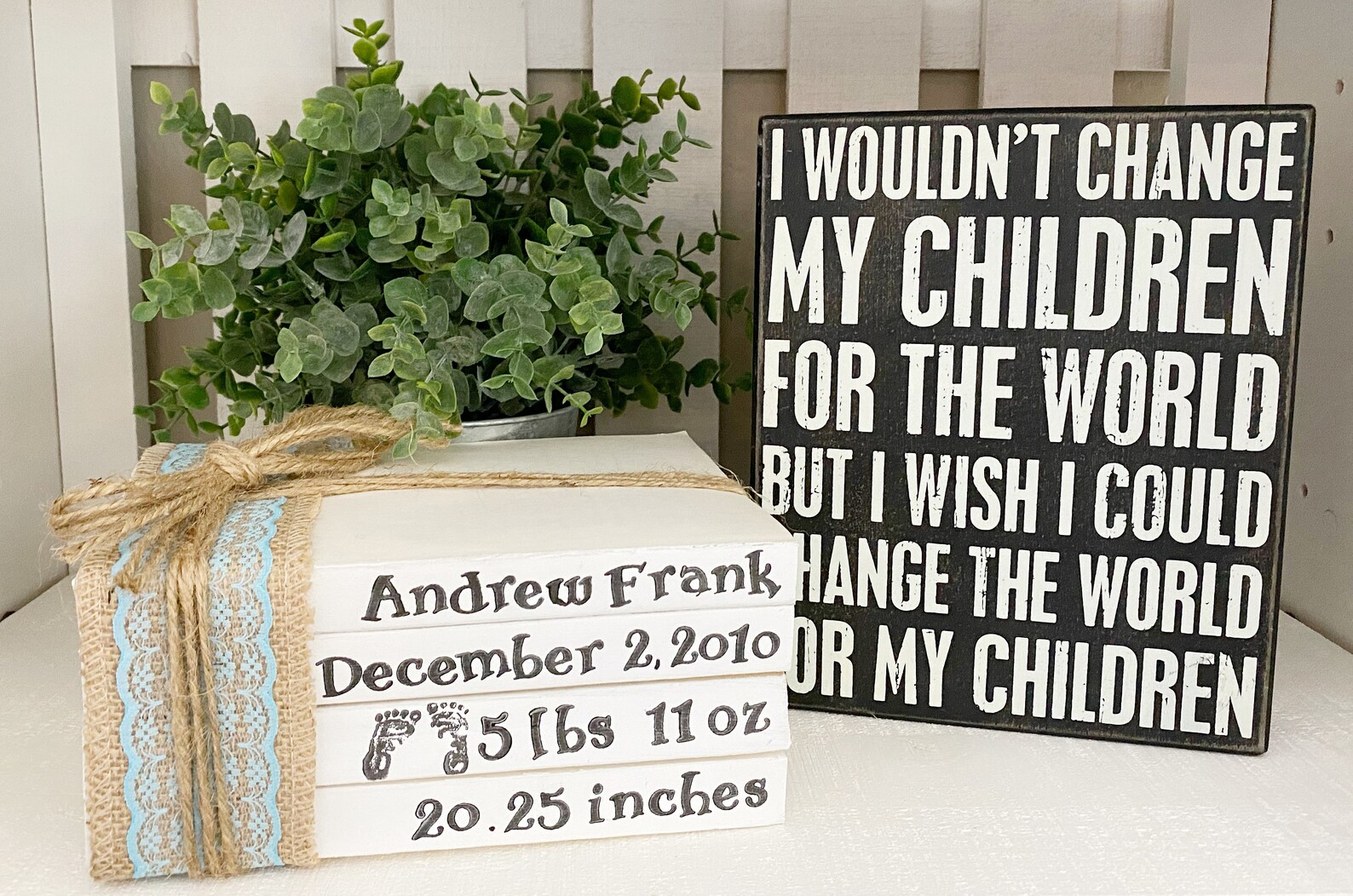 Baby Boy Stacked Books/ Its a BOY Custom Book Stack/ Farmhouse | Etsy