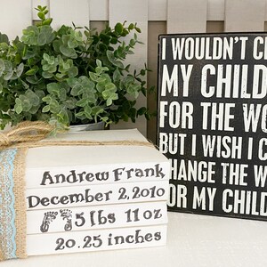 Baby Boy Stacked Books, Its a BOY Custom Book Stack, Farmhouse Nursery ...