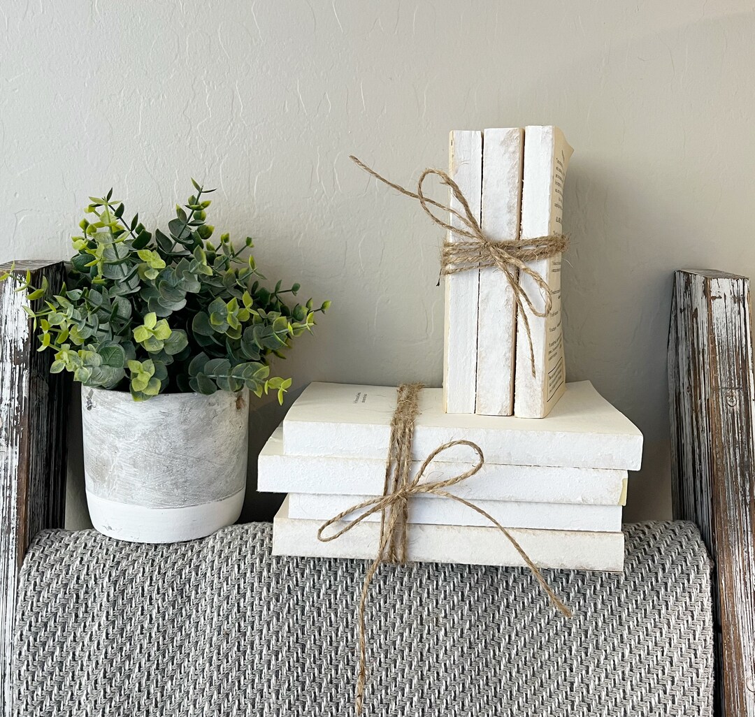 TOP SELLER Unbound Stacked Books, Staging Books, Bookends, Farmhouse ...