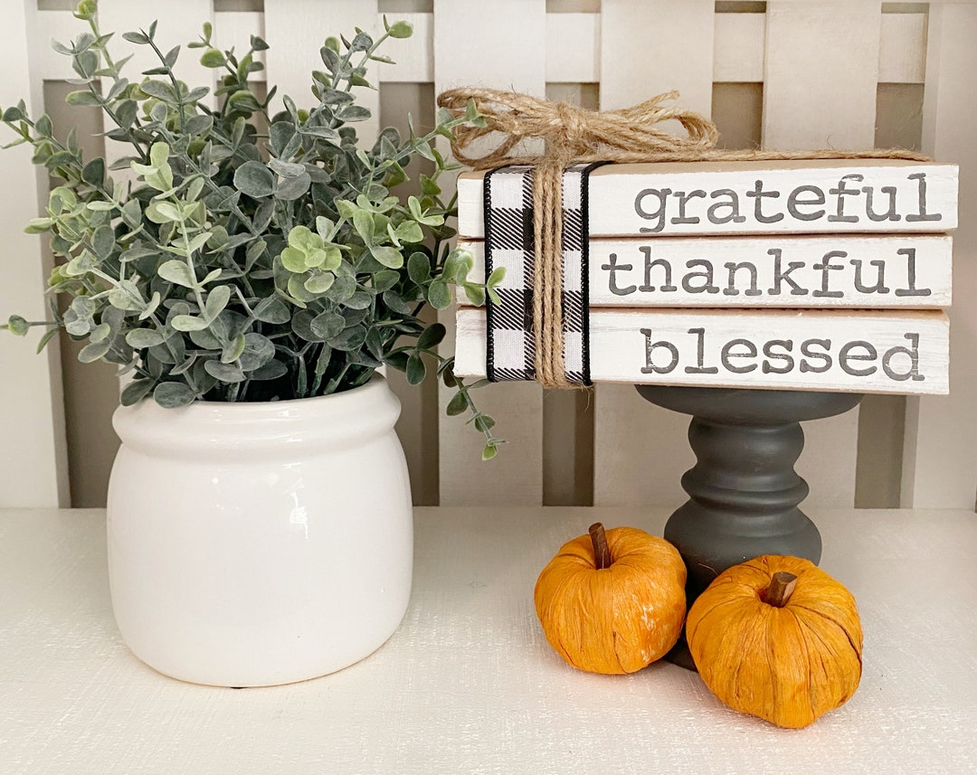 Fall Book Stacks, Thanksgiving Home Decor, Fall Stacked Books, Autumn ...