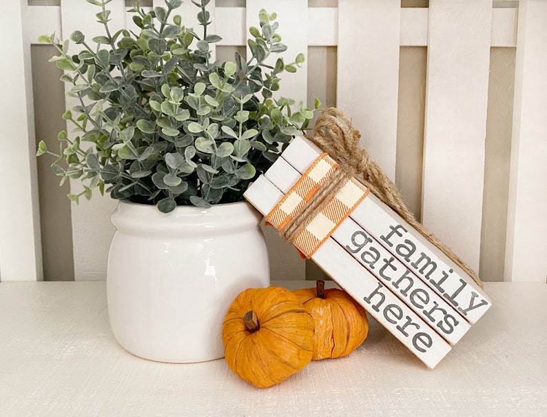 Fall Book Stack/ Fall Decor/ Autumn Home Decor/ Book Shelf - Etsy