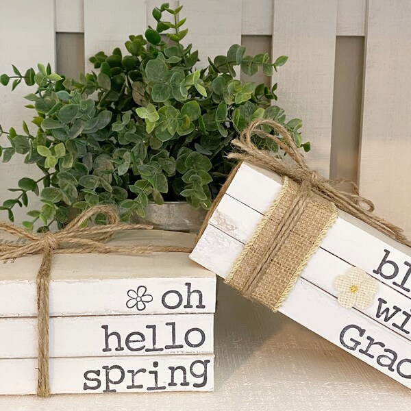 Stamped Book Stack - Etsy