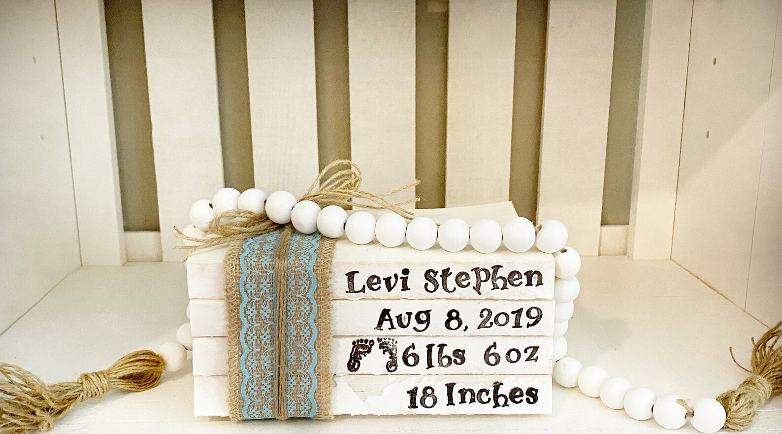 Baby Boy Stacked Books/ Its a BOY Custom Book Stack/ Farmhouse | Etsy