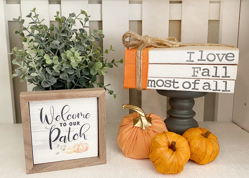 Fall Book Stacks/ Thanksgiving Home Decor/ Fall Stacked Books/ - Etsy