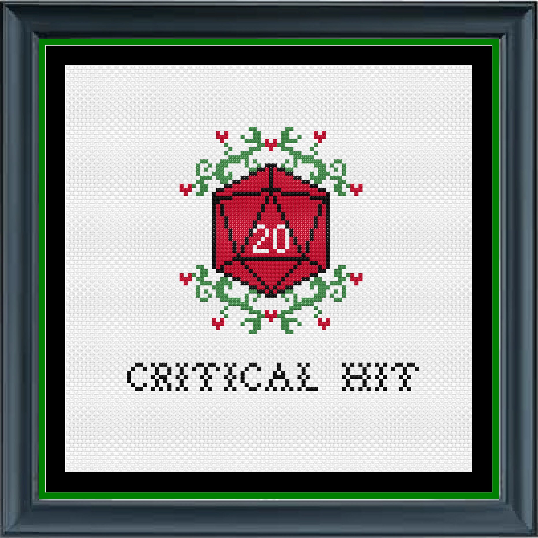Dnd D20 Critical Hit and Miss Cross Stitch Pattern - Etsy Ireland