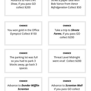 The Office - Themed Monopoly Board + Cards - Etsy