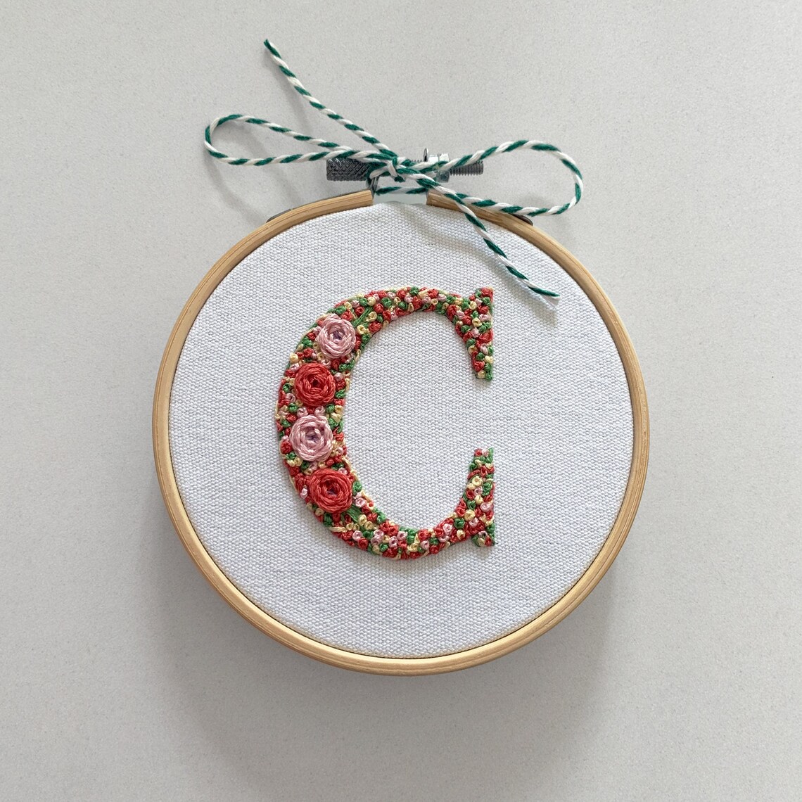 Custom Handmade Embroidery Initial | Hand Embroidery Letter ...