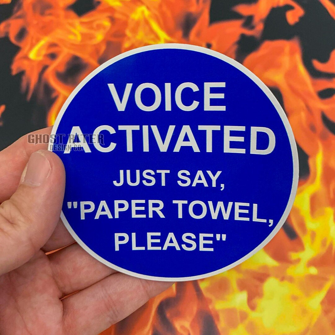 4 Inch Voice Activated Paper Towel Decal - Etsy