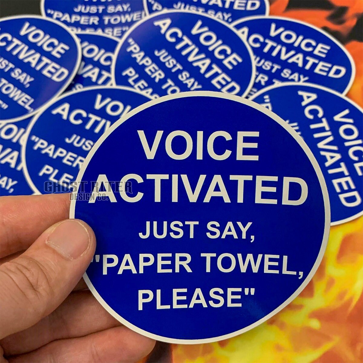 4 Inch Voice Activated Paper Towel Decal - Etsy