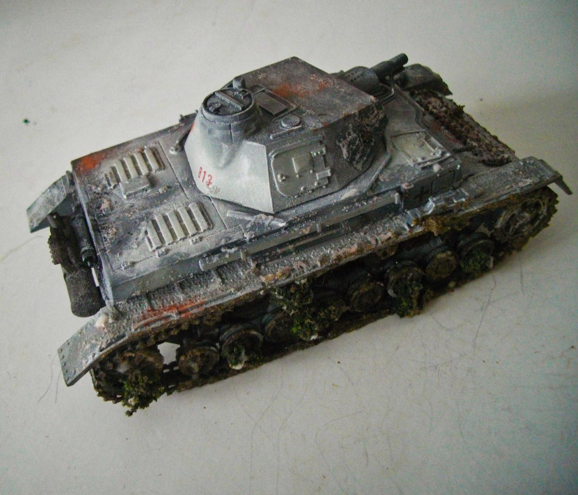 Panzer Lv German Tank Eastern Front WW Ll Snow and Ice Weathered Combat ...