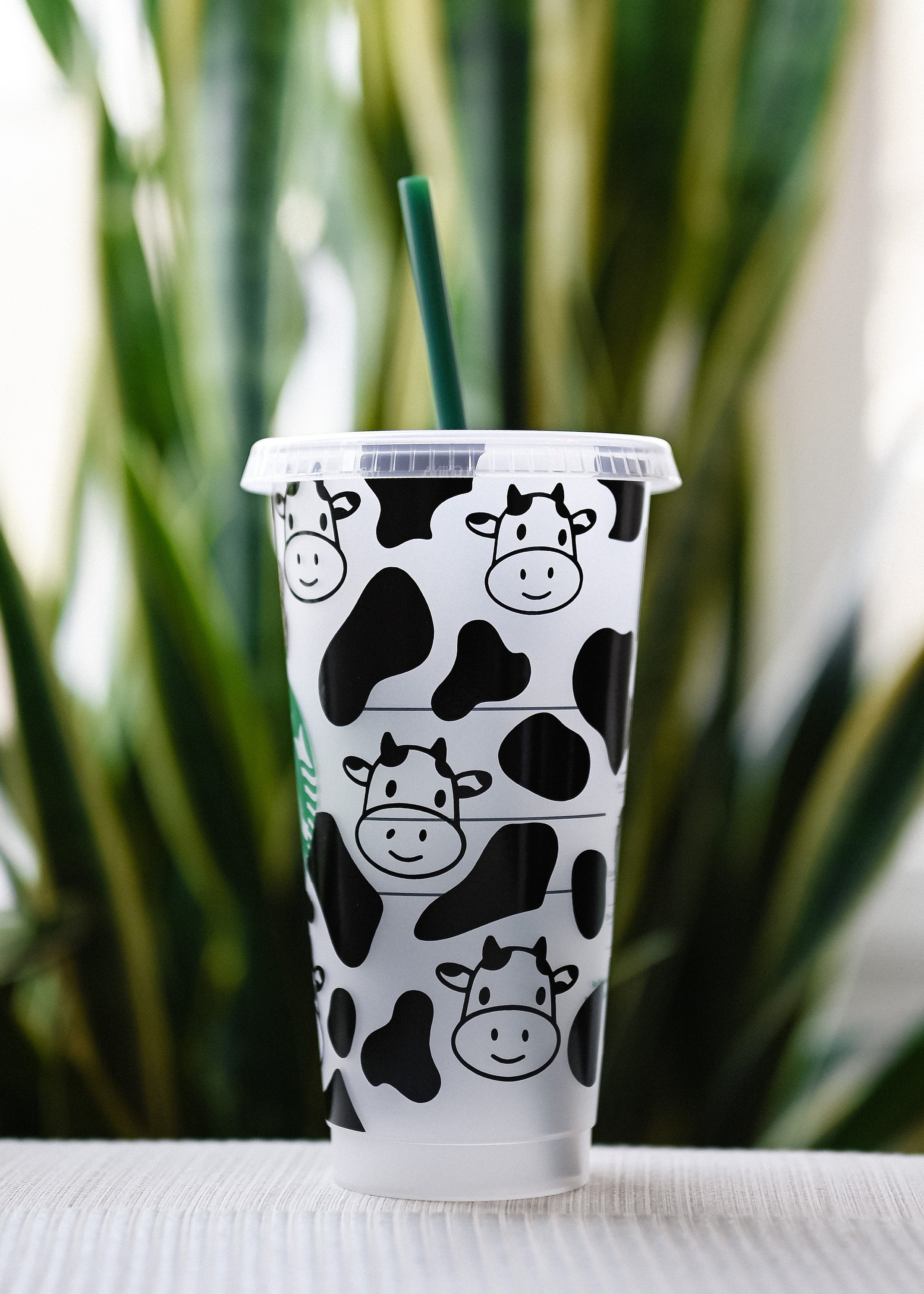 Cute Cow Face Cow Print Starbucks Cup Cute Cow Cup Cow | Etsy