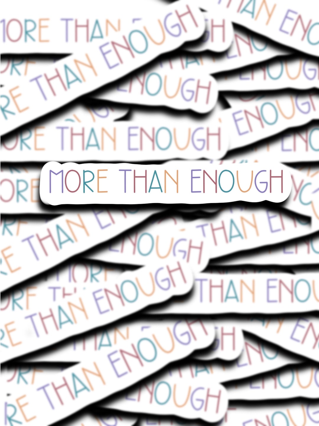 More Than Enough Sticker: Waterproof Positivity Decal - Etsy